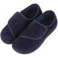 LongBay Men's Memory Foam Diabetic Slippers, Comfy Fleece for Arthritis ...