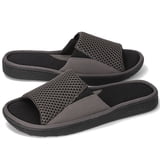 LongBay Men's Breathable Mesh Memory Foam Slippers: Comfy Indoor ...