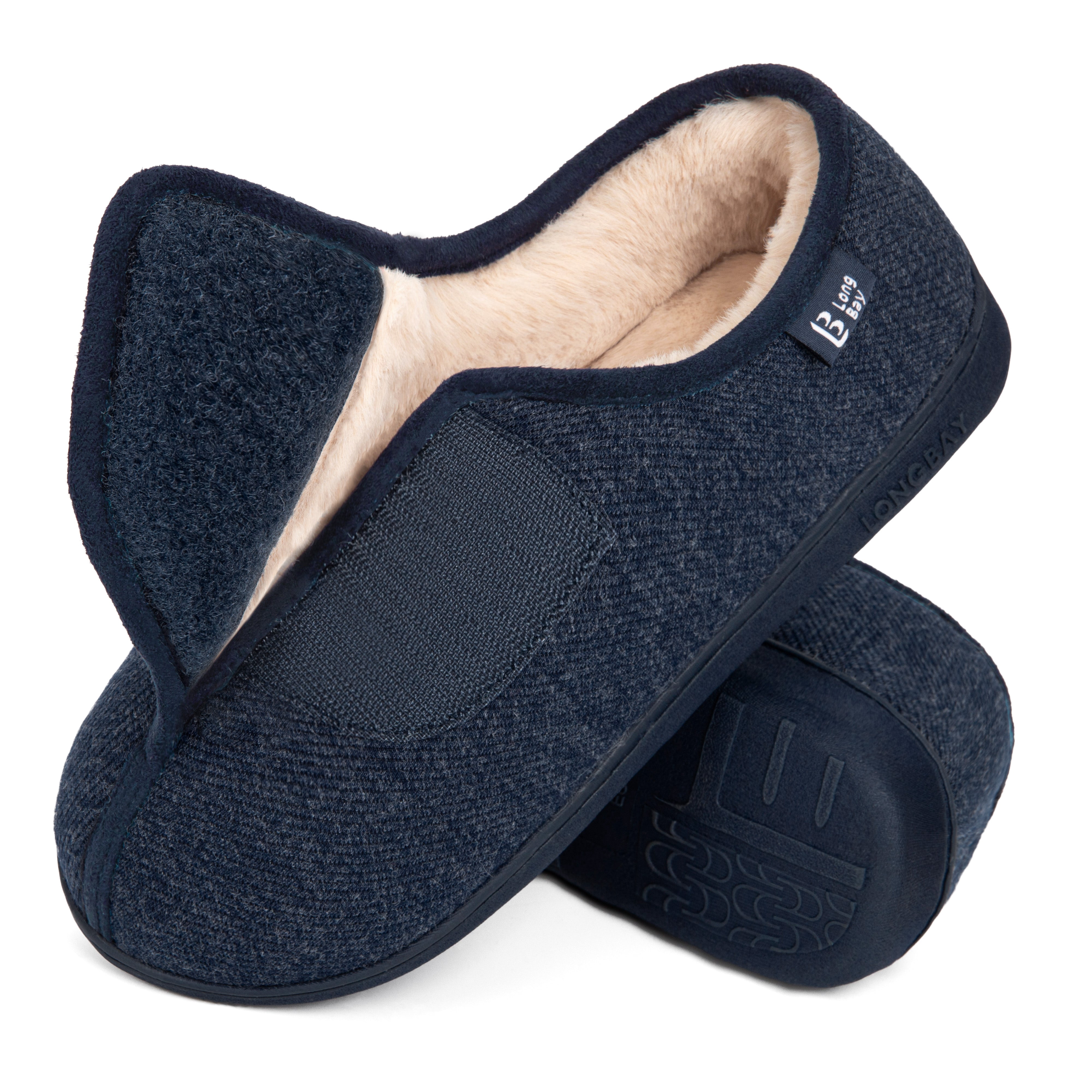 LB LongBay Women's Diabetic Memory Foam Edema Fuzzy Slippers - Walmart.com