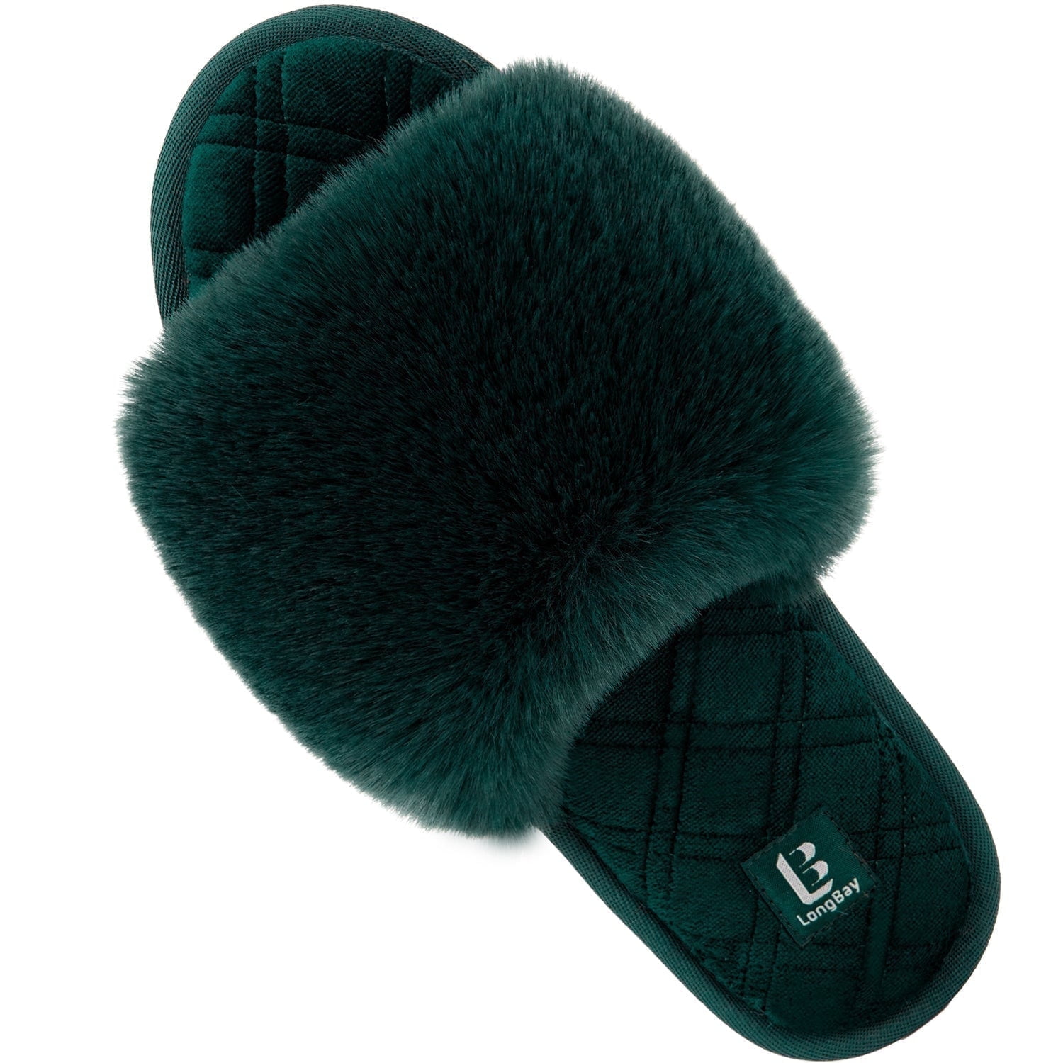 Deluxe Comfort Lady's Suede Fur-Trimmed Slippers, Size 5-6 ? Warm and ...