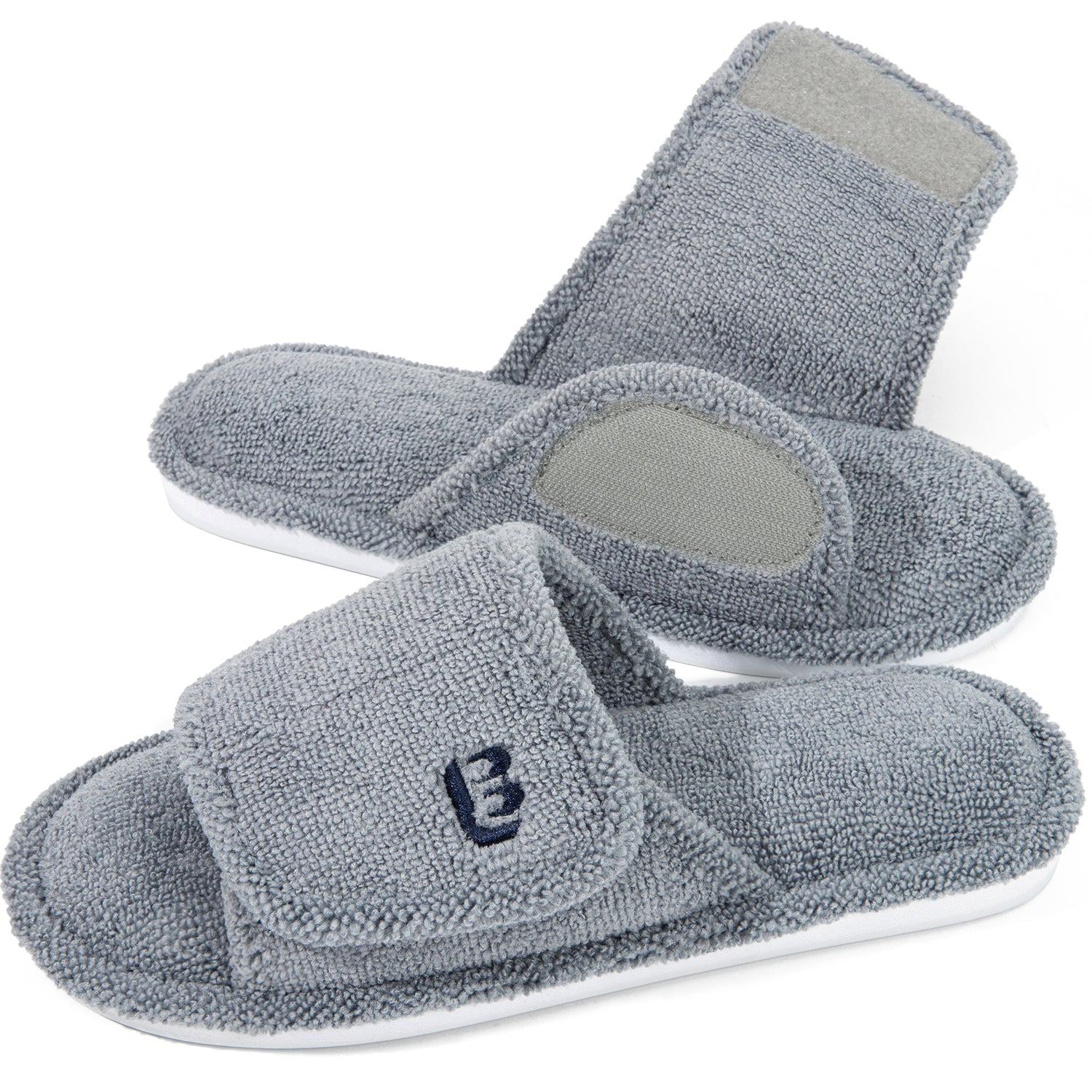 Hanes Womens Open Toe Memory Foam Anti-Slip Slide Slipper - Walmart.com