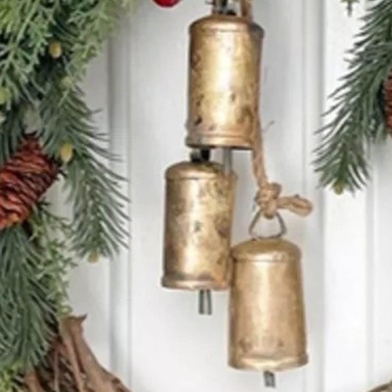 LongLiYi Shabby Chic 3 Bells Made of Tin Vintage Rustic Cow Bells for ...