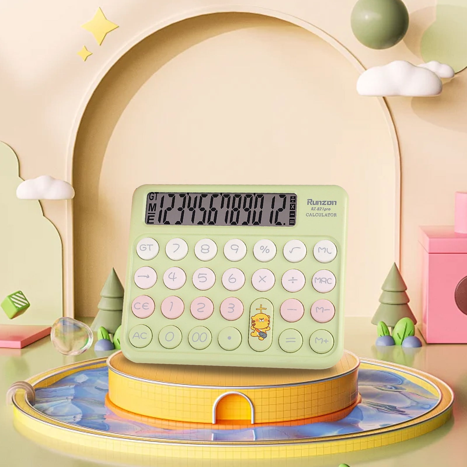 LongSheng Cute Desktop Calculator Large, Big Buttons Basic Standard ...