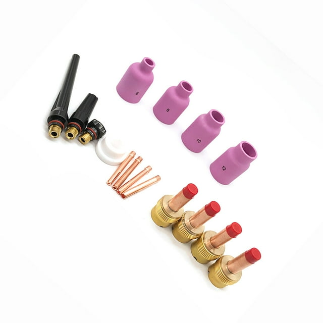 LongYTong 17 Pcs Tig Welding Kit TIG Welding Gas Lens Collet Body Kit ...