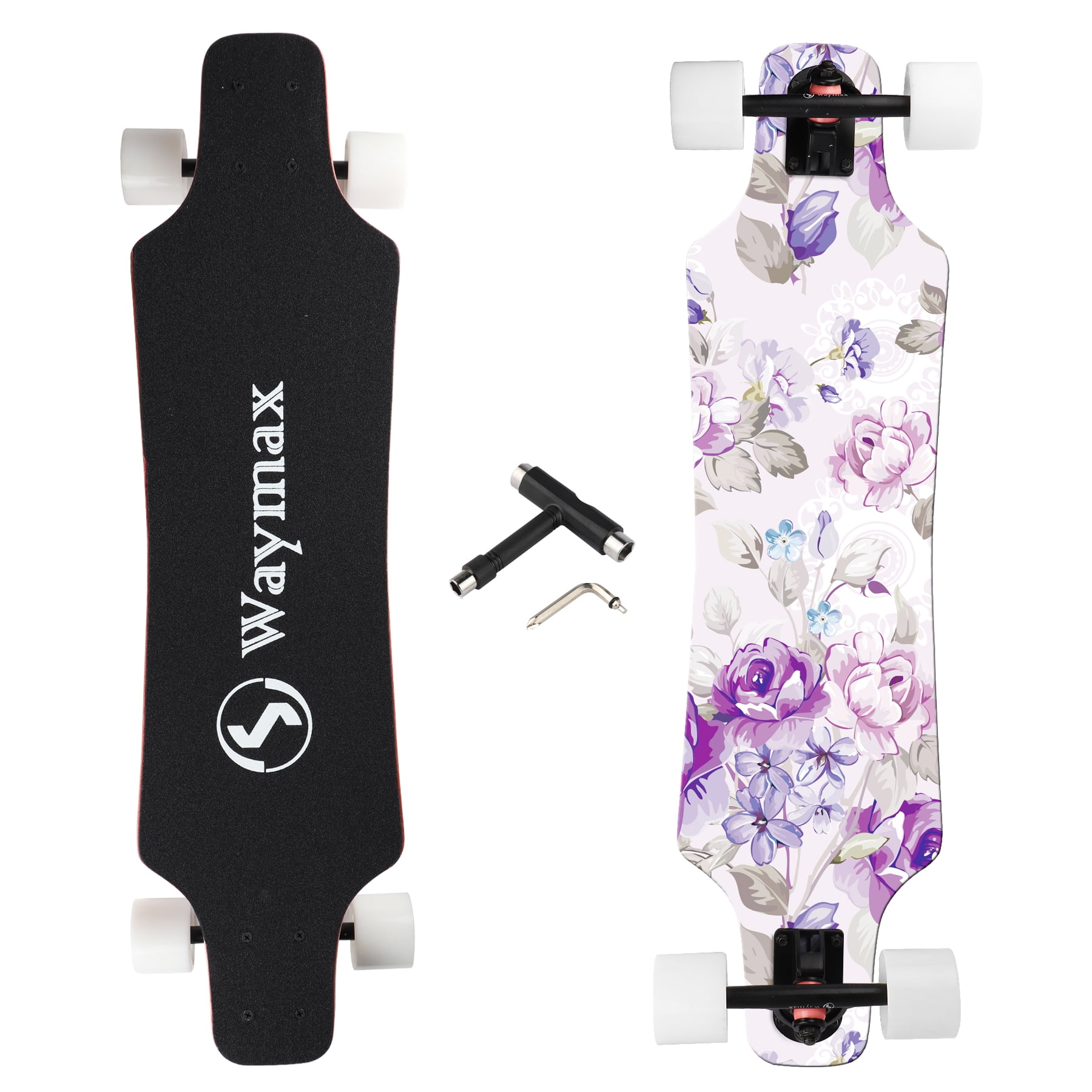 Longboard Skateboard Complete - 31 Inch Pro Small Longboard for Hybrid ...