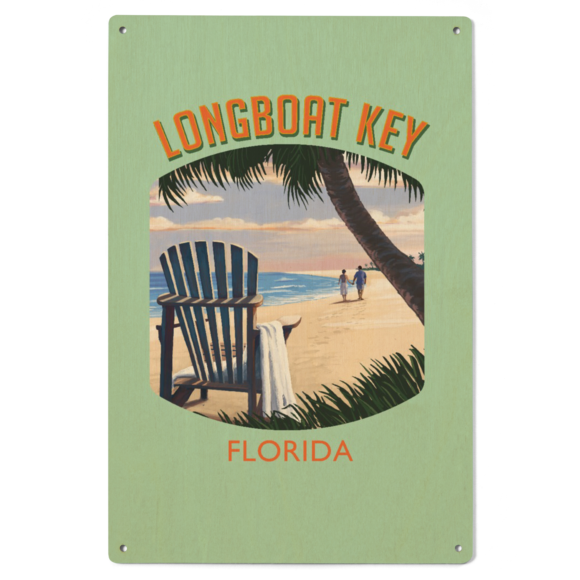 Longboat Key, Florida, Adirondack Chair on the Beach, Contour Birch ...
