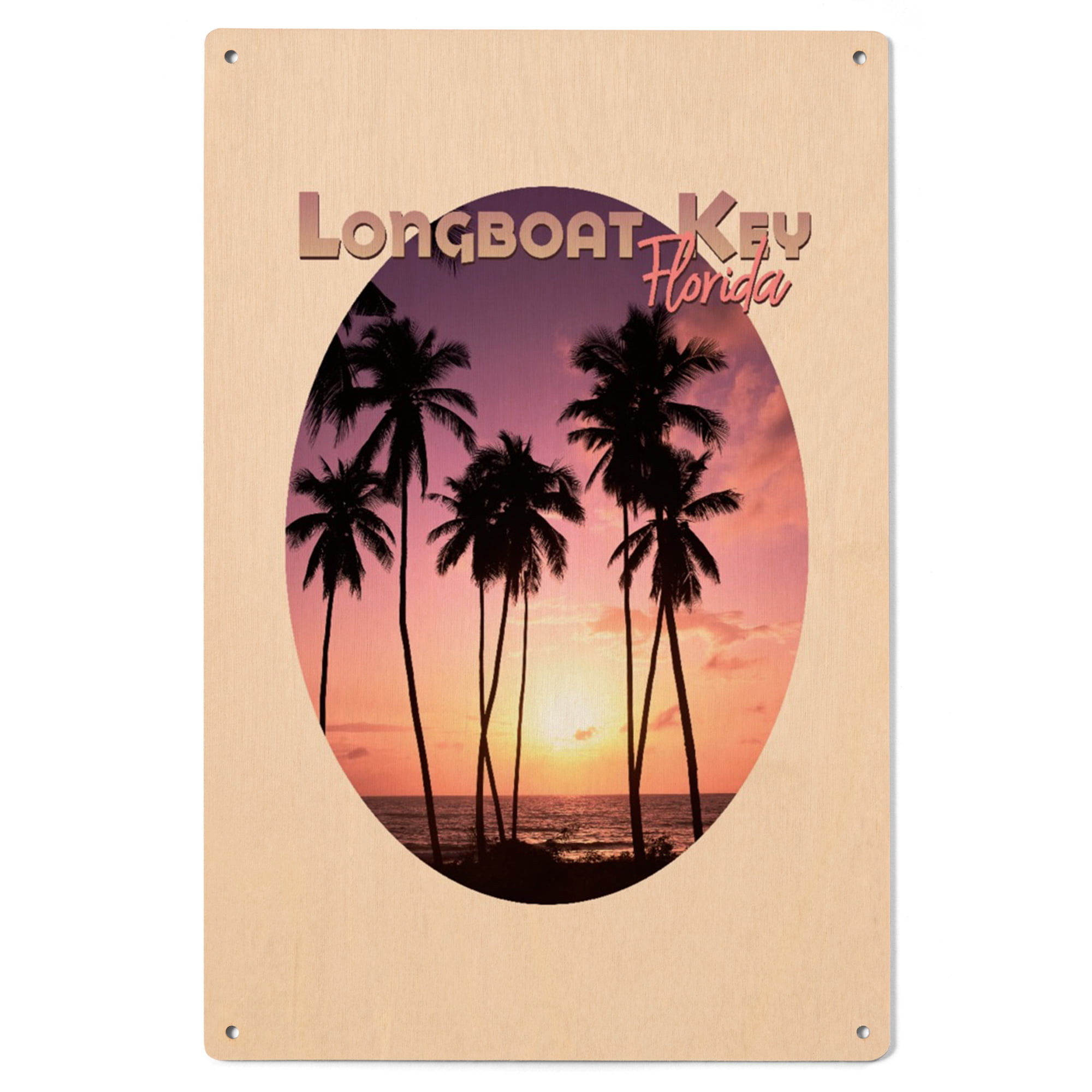 Longboat Key, Florida, Beach Scene, Palm Trees and Sunset, Contour ...