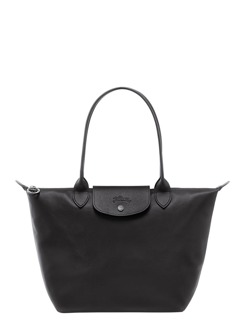 Longchamp Female Le Pliage Xtra M' Black Tote Bag With Embossed Logo In ...