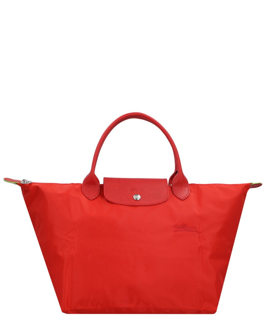 Longchamp Le Pliage Green Medium Canvas & Leather Bag, Red - Walmart.com