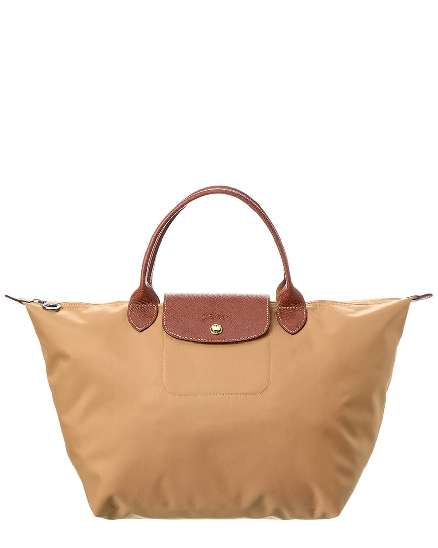 Longchamp Le Pliage Original Medium Canvas Short Handle Handbag, Brown ...