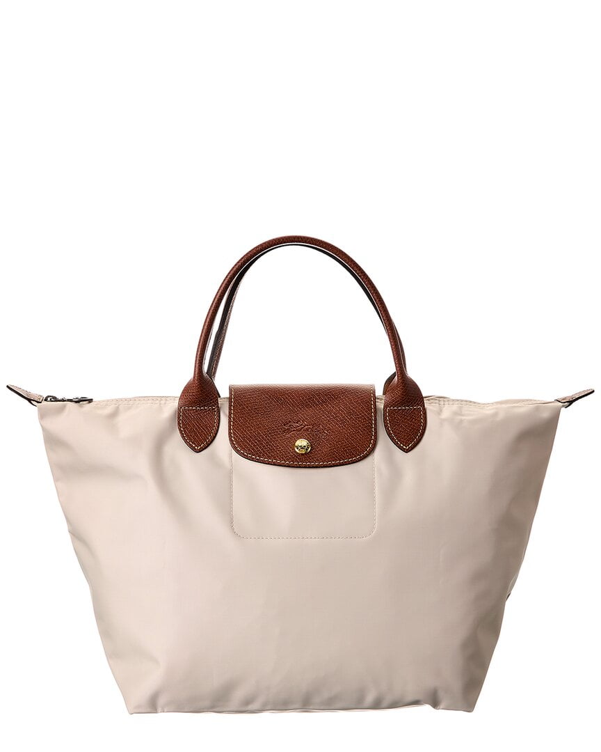 Longchamp Le Pliage Original Medium Canvas Short Handle Handbag, Beige ...