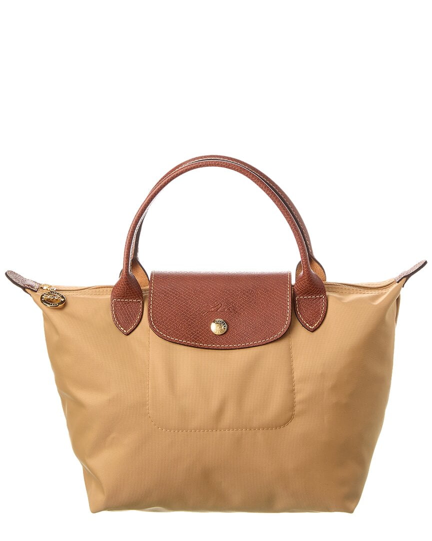 Longchamp Le Pliage Original Small Canvas Short Handle Handbag, Brown ...