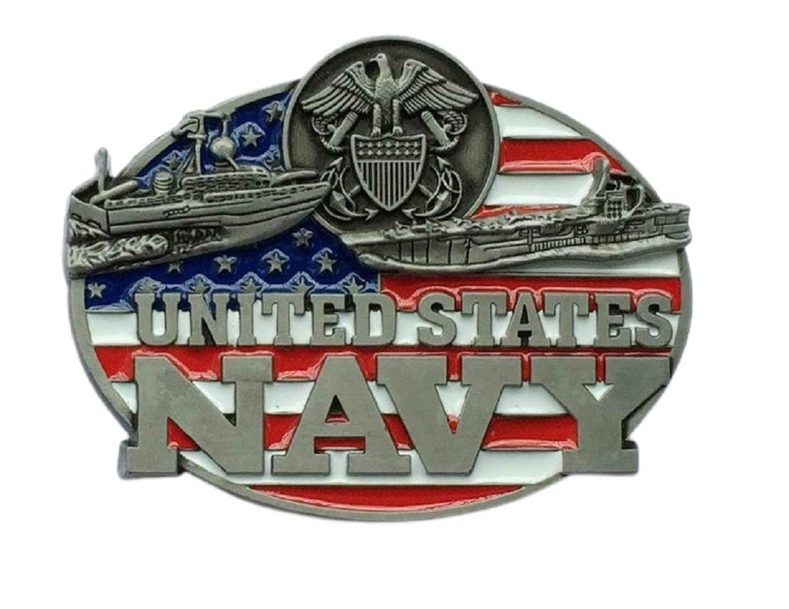 Longcreek United States Belt Buckle for Men, United States Navy Belt ...