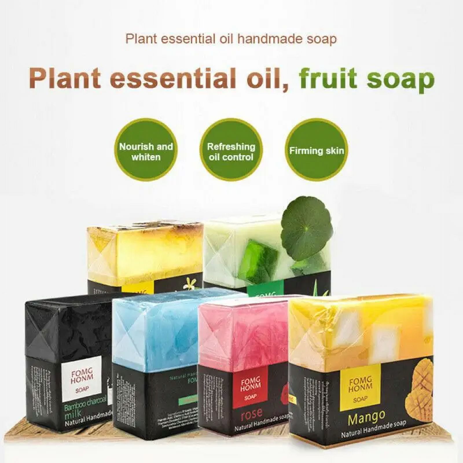 Longday Thai Natural Fruit Soap Moisturizing Rose Bamboo Charcoal ...