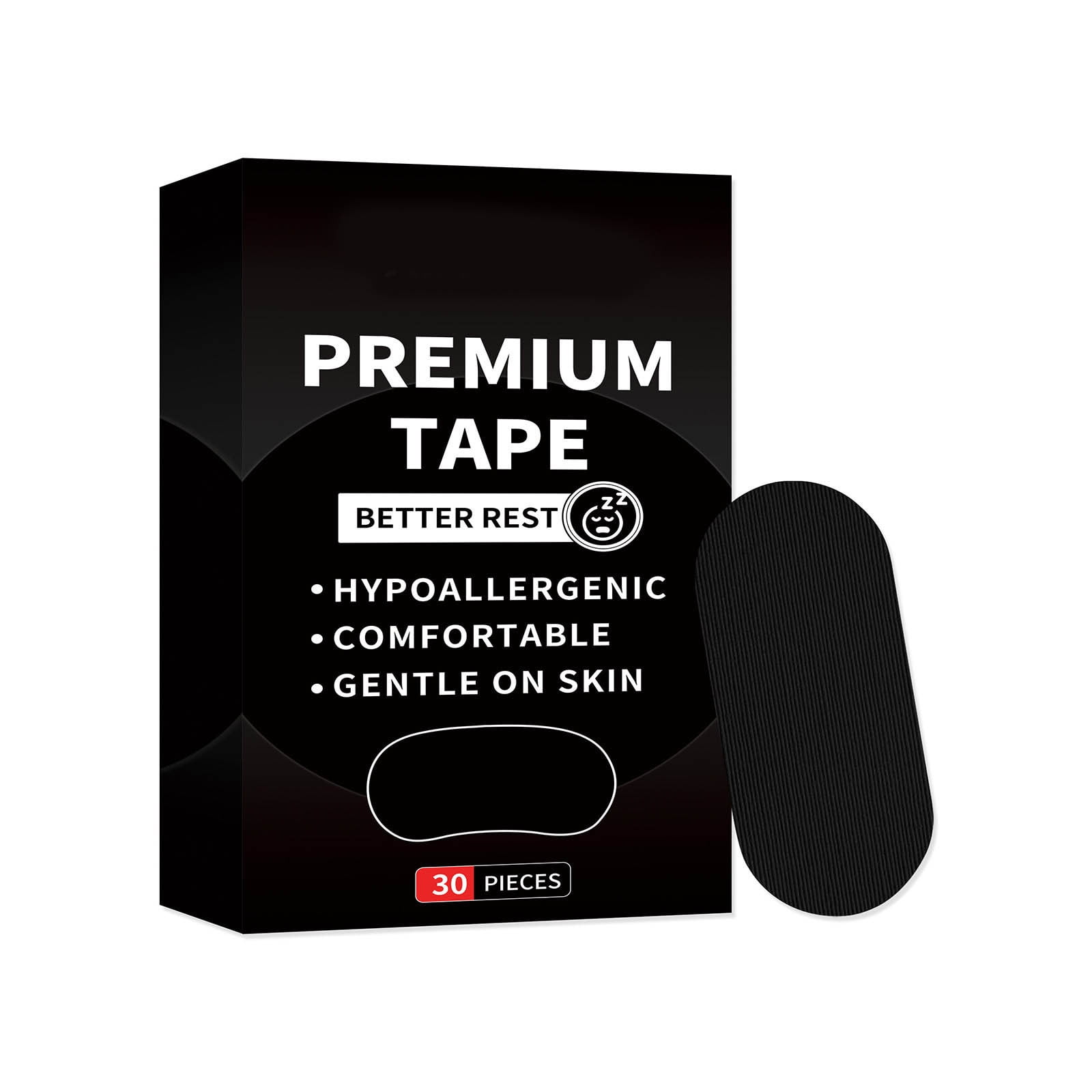 Longevity Sleep Tape (Black) Mouth Tape For Sleeping Snoring Aid ...