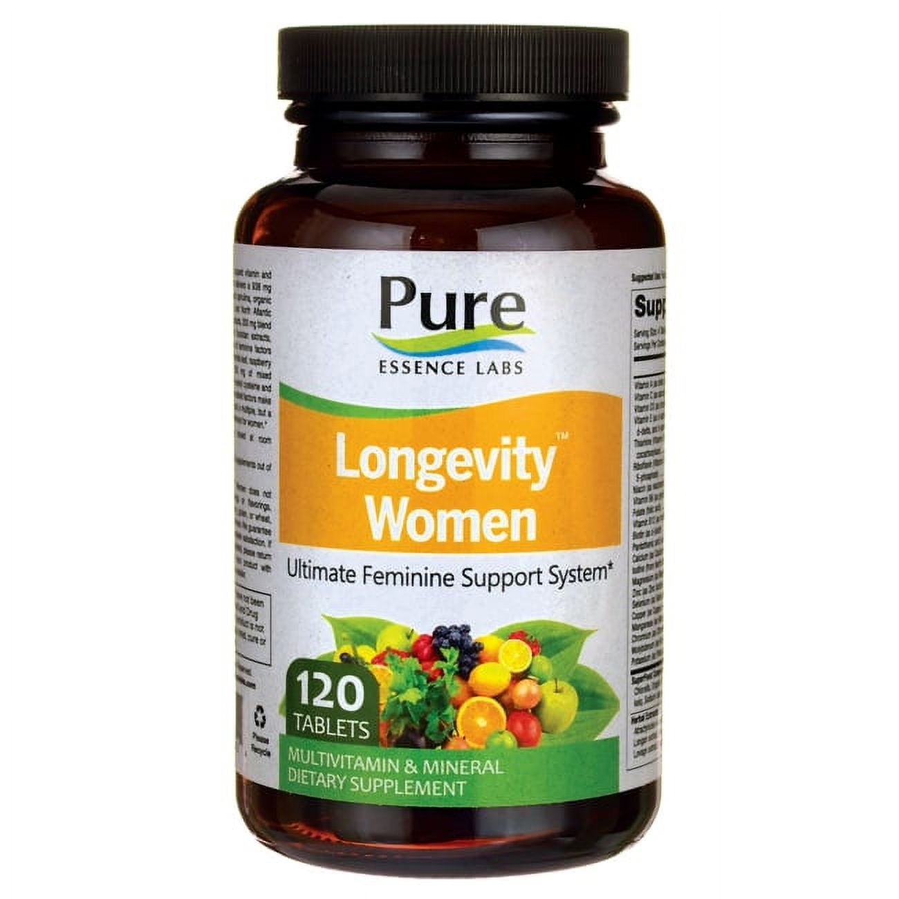 Longevity Women 50+ Multivitamin - Whole Food Supplement with ...