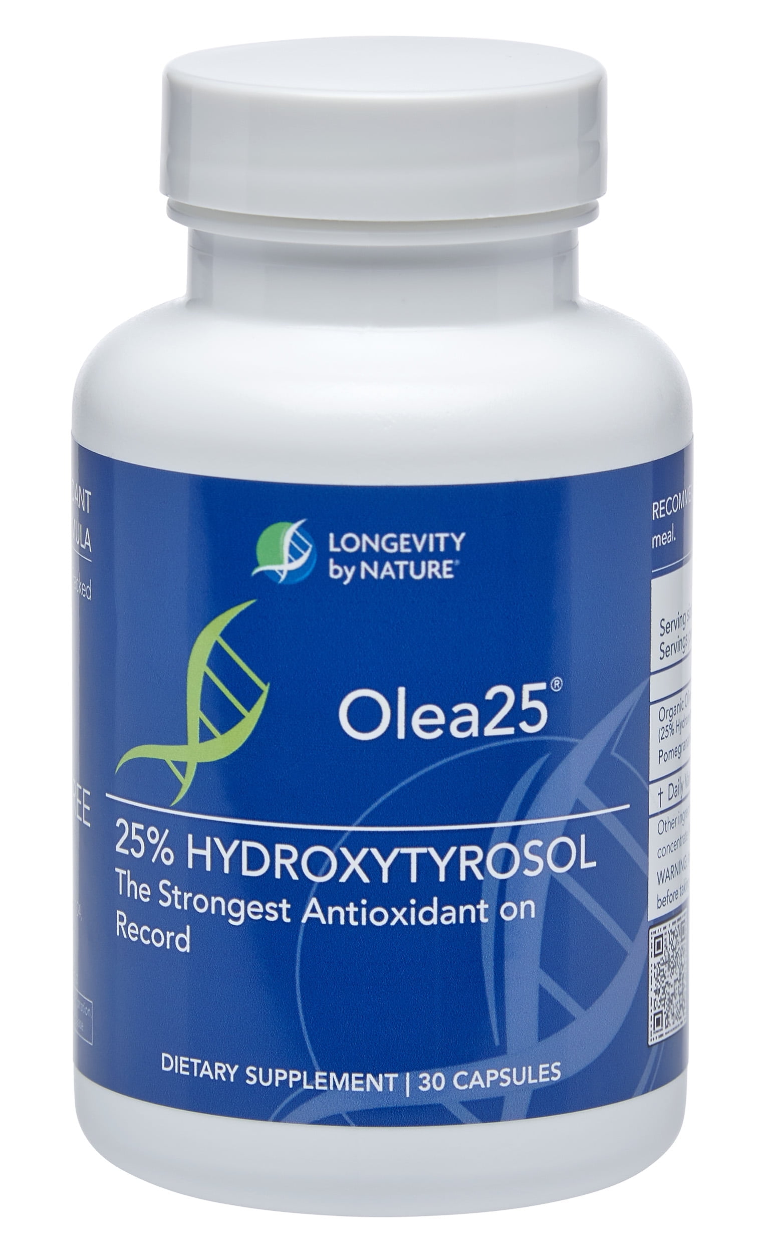 Longevity by Nature olive leaf extract capsules, Olea25 Hydroxytyrosol ...