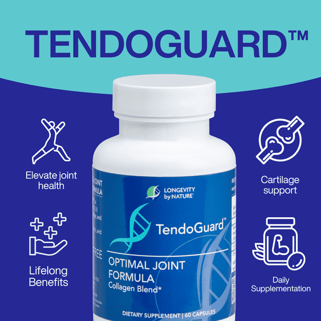 Longevity by Nature TendoGuard Joint Support Collagen Peptide Capsules ...
