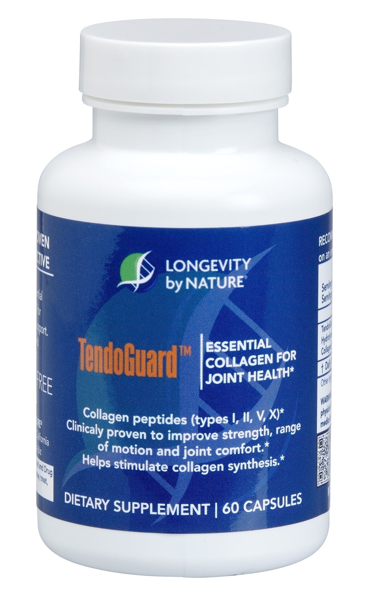 Longevity by Nature TendoGuard Joint Support Supplement, Collagen ...