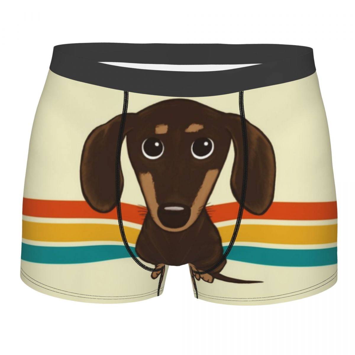 Longhaired Dachshund Dog Boxer Shorts For Homme 3D Printed Male Badger ...