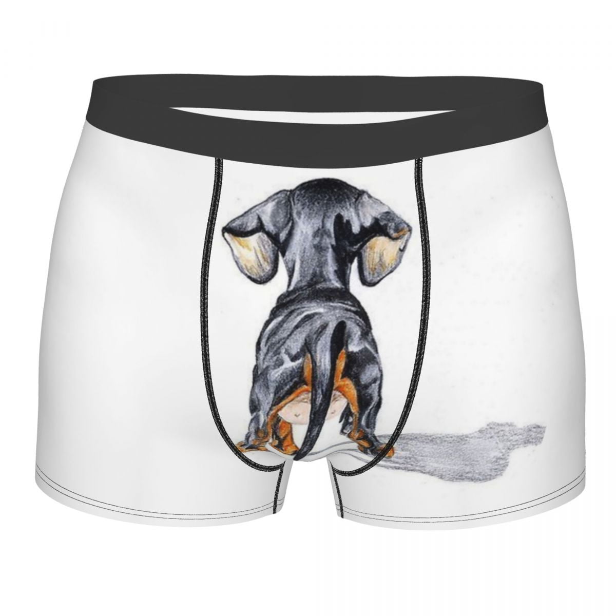 Longhaired Dachshund Dog Boxer Shorts For Homme 3D Printed Male Badger ...
