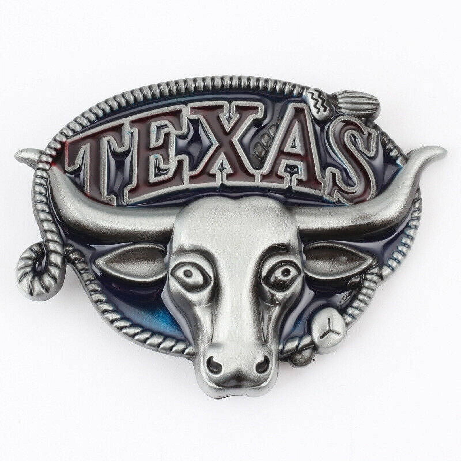 Longhorn Bull Belt Buckle for Men- Western Rodeo Texas Cowboy Large ...