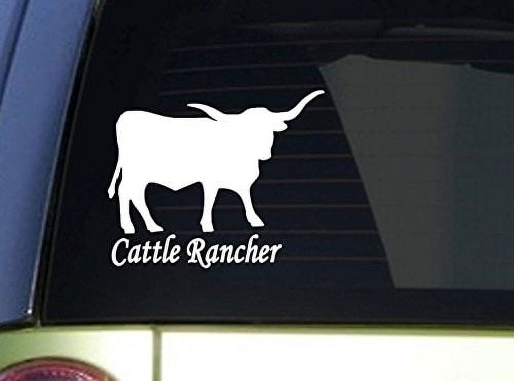 Longhorn Cattle Rancher *I928* 6 inch Sticker cow decal - Walmart.com