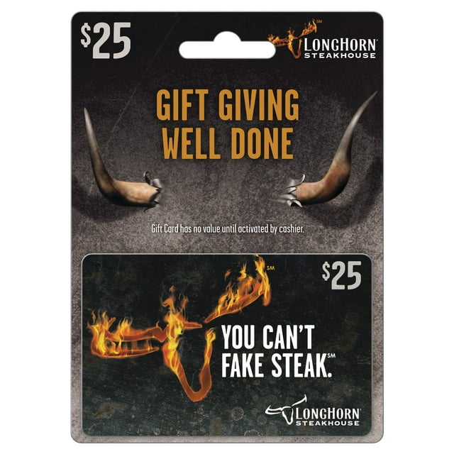 Longhorn Steakhouse $25 Gift Card - Walmart.com