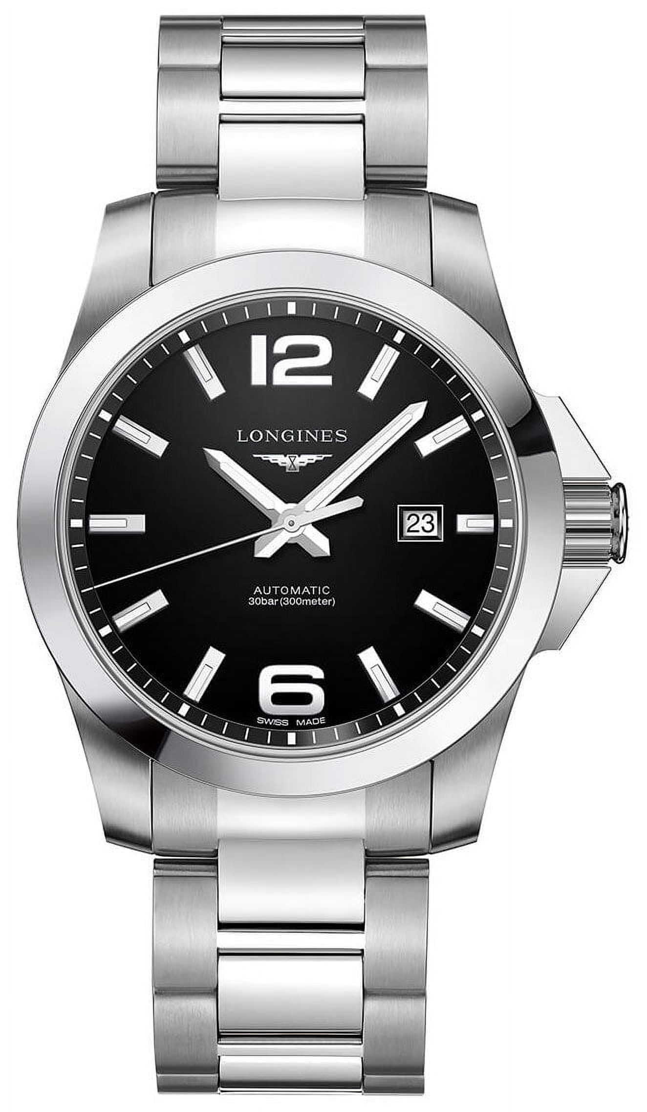 Longines Conquest Automatic Black Dial Men's 43mm Watch L3.778.4.58.6 - Walmart.com