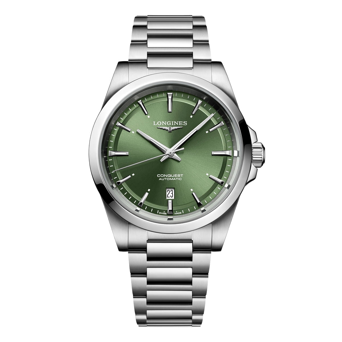 Longines Conquest Automatic Sunray Green Dial Steel Men's Watch L3.830 ...
