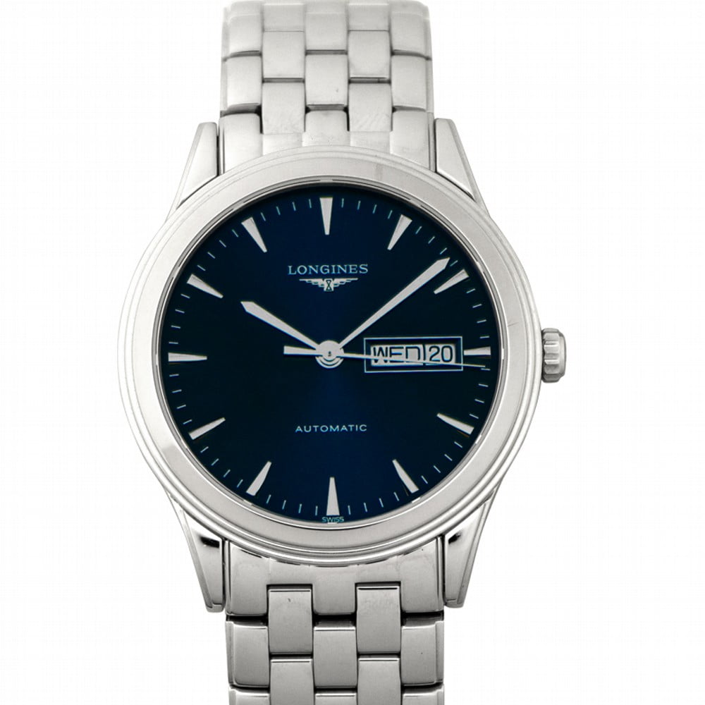 Longines Men's Flagship Automatic Watch, Blue Dial, Stainless Steel ...