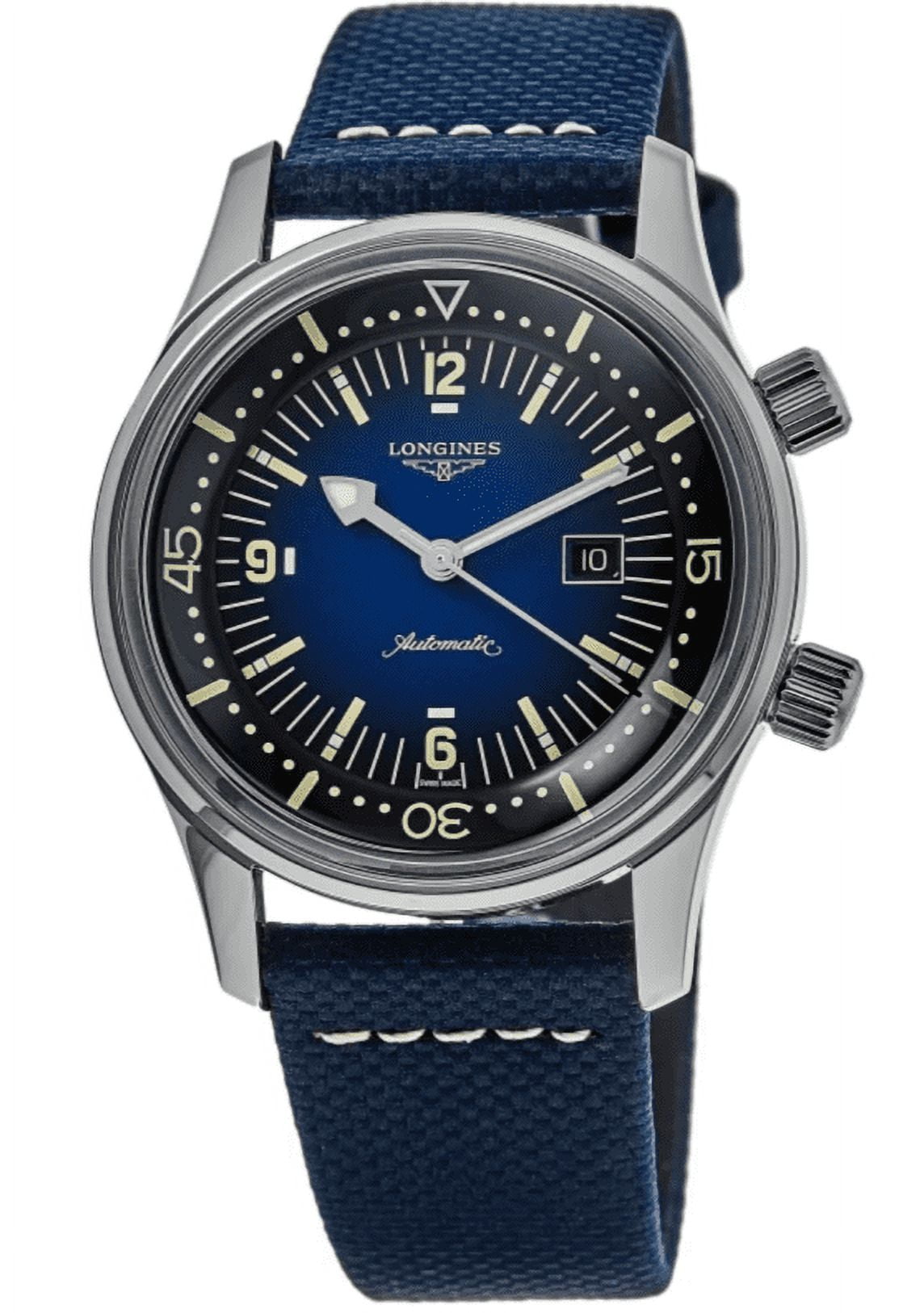 Longines Legend Diver Blue Dial Fabric Strap Unisex Watch L33744902 ...