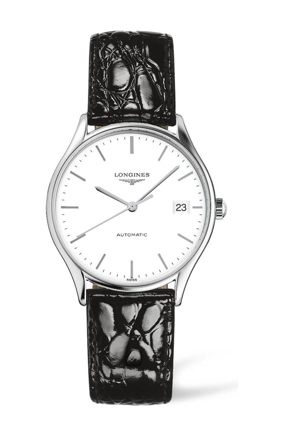 Longines Lyre Automatic 35mm White Dial Leather Strap Unisex Watch L4 ...