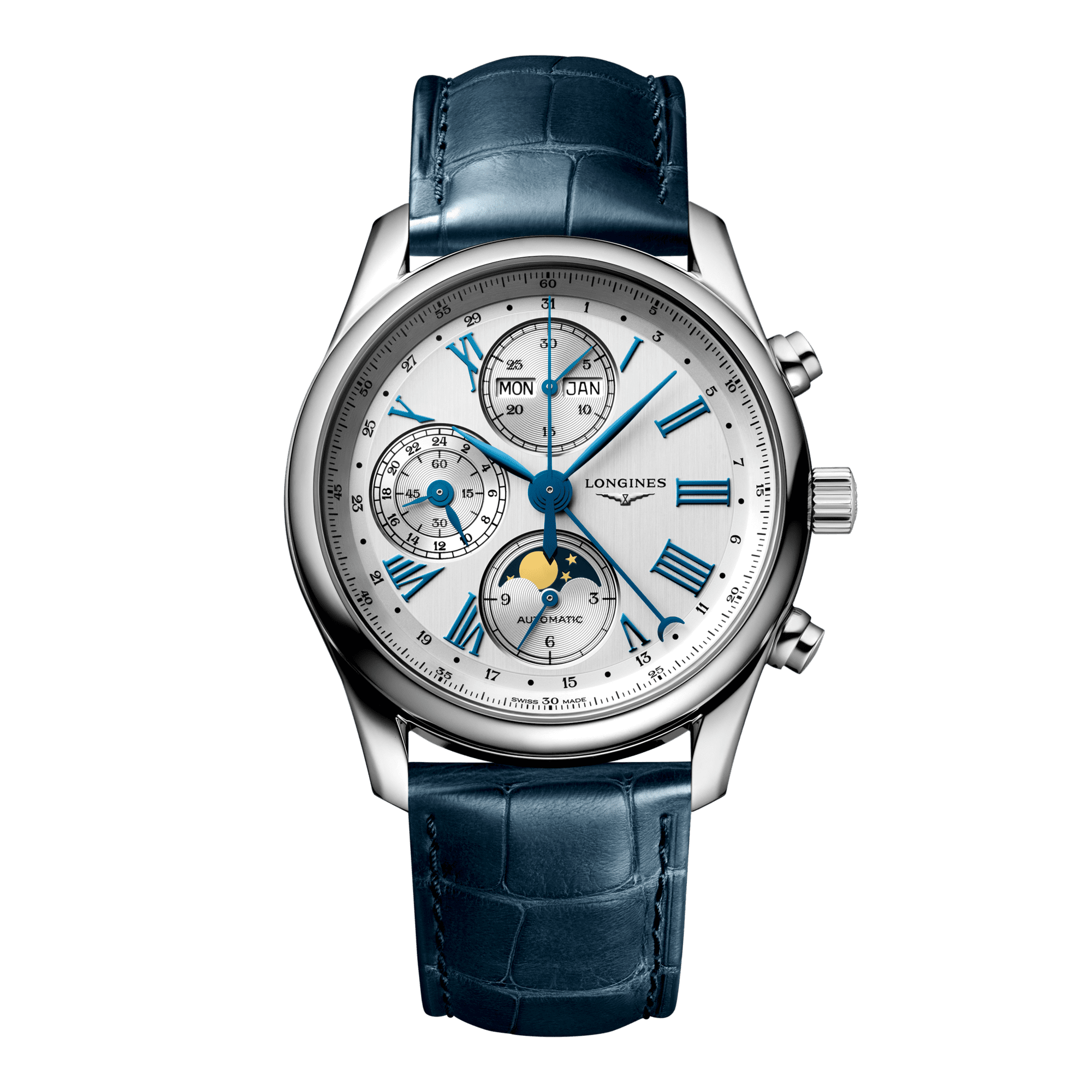 Longines Master Collection Automatic 40mm Silver Dial Leather Strap Men's Watch L2.673.4.71.2 ...