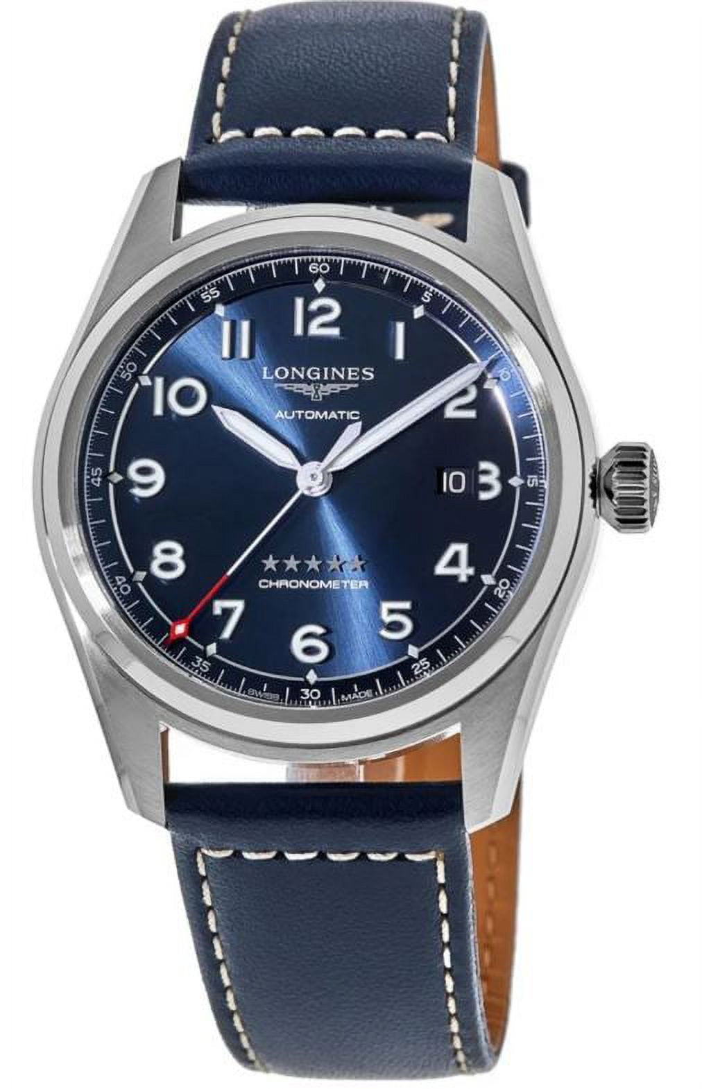 Longines Spirit Blue Dial Leather Strap Men's Watch L3.811.4.93.0 ...