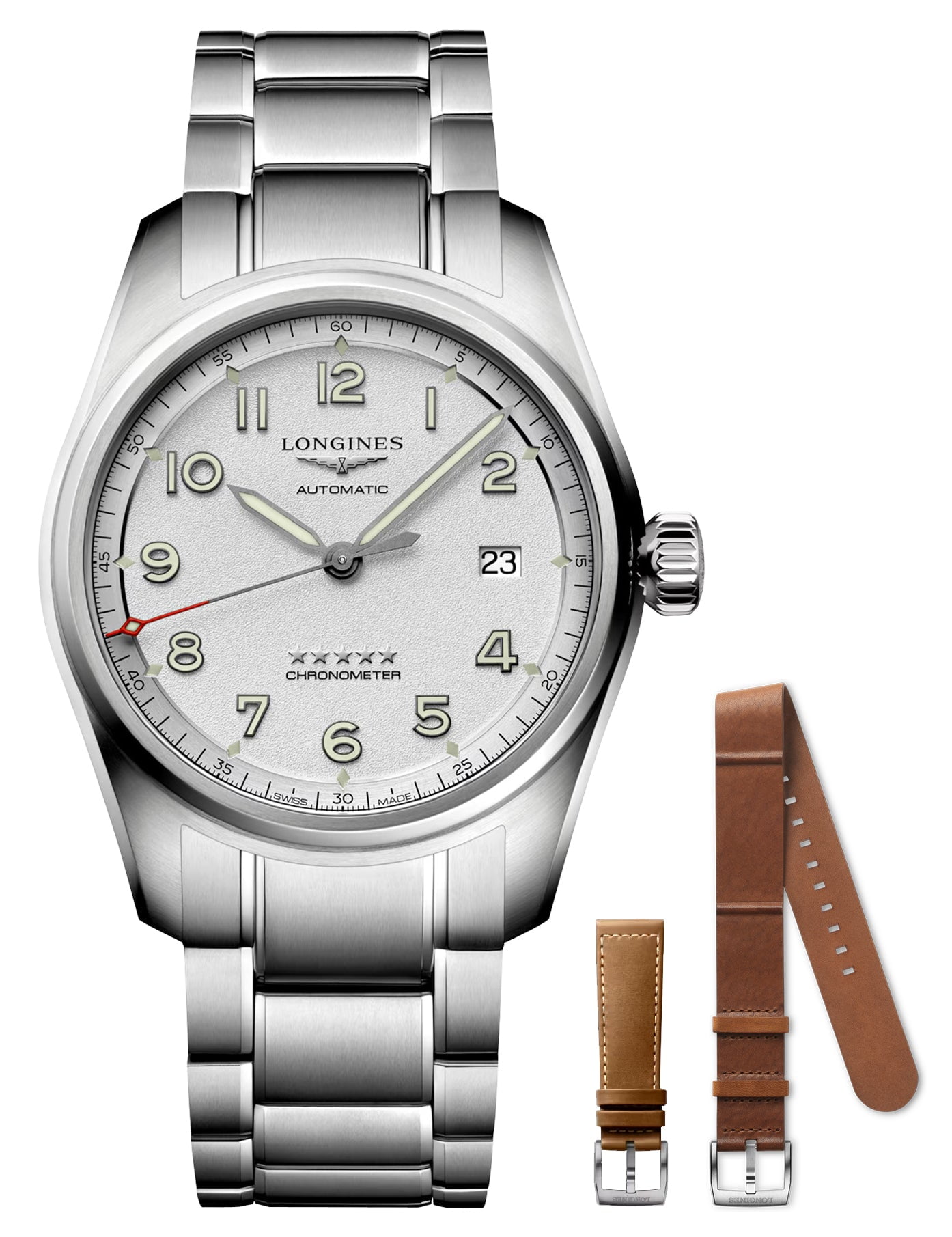 Longines Spirit Prestige Edition Stainless Steel Automatic Silver Dial ...