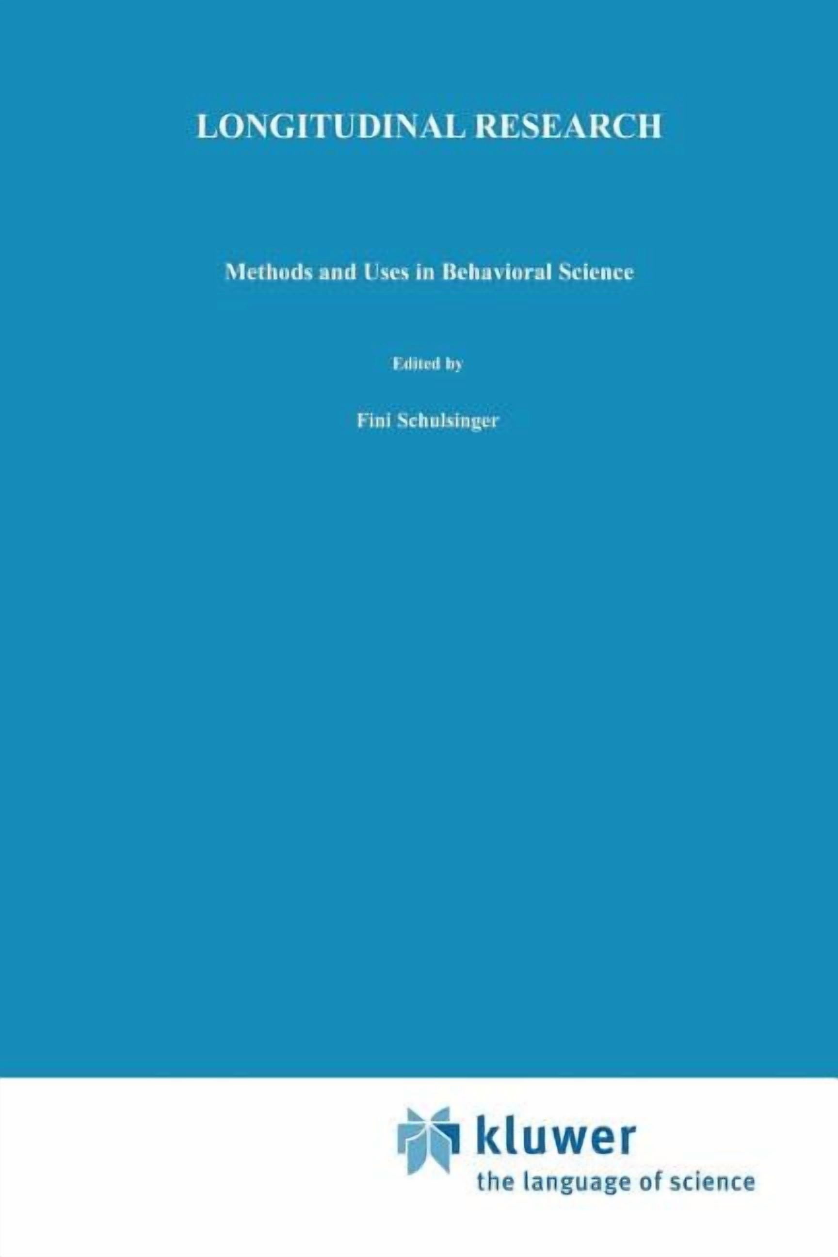 Longitudinal Research in the Behavioral, Longitudinal Research: Methods ...