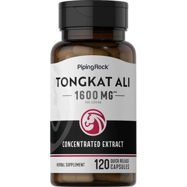 Piping Rock's 1600 mg Non-GMO Longjack Tongkat Ali | Gluten-Free | 120 ...