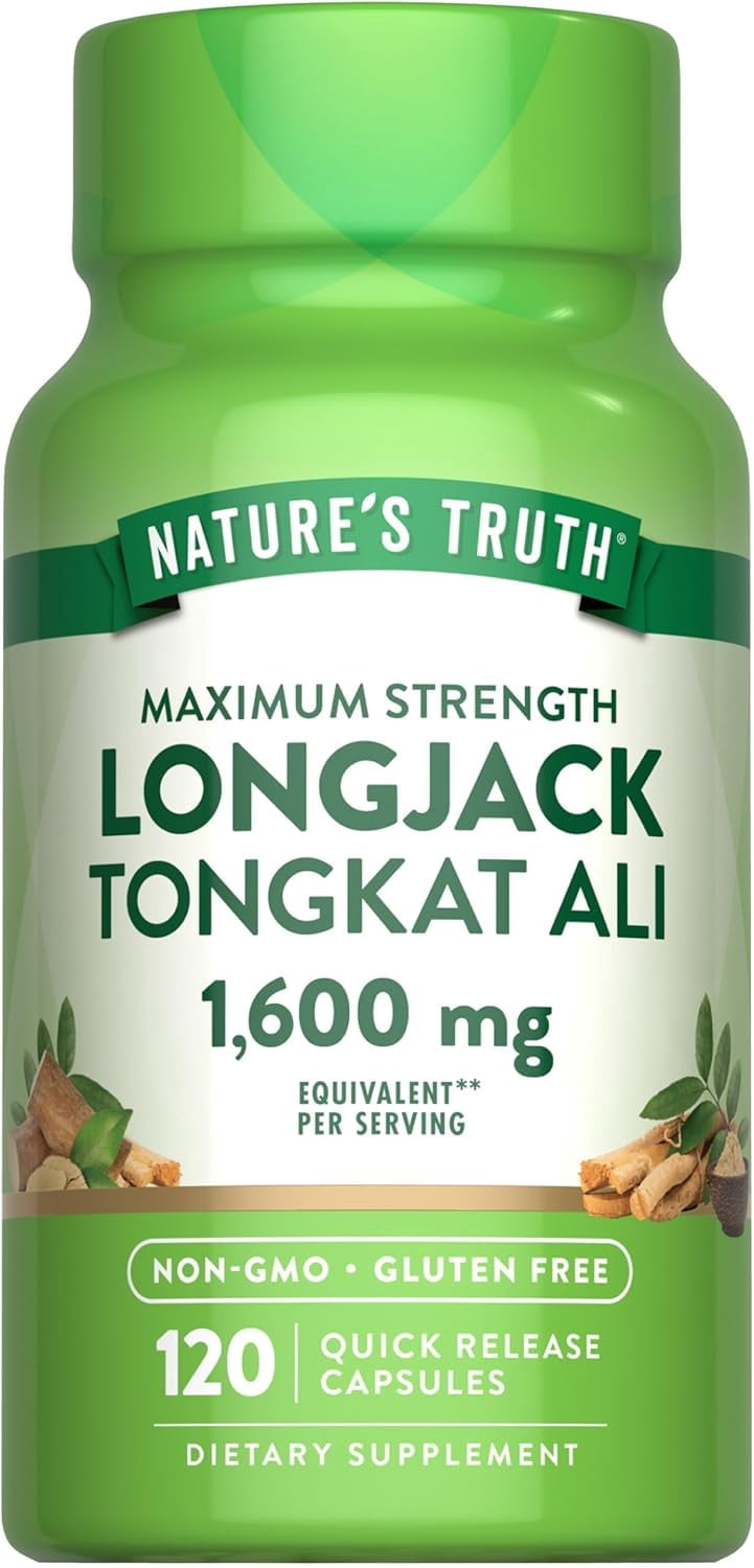 Nature's Truth Longjack Tongkat Ali 1600mg Capsules for Men ...