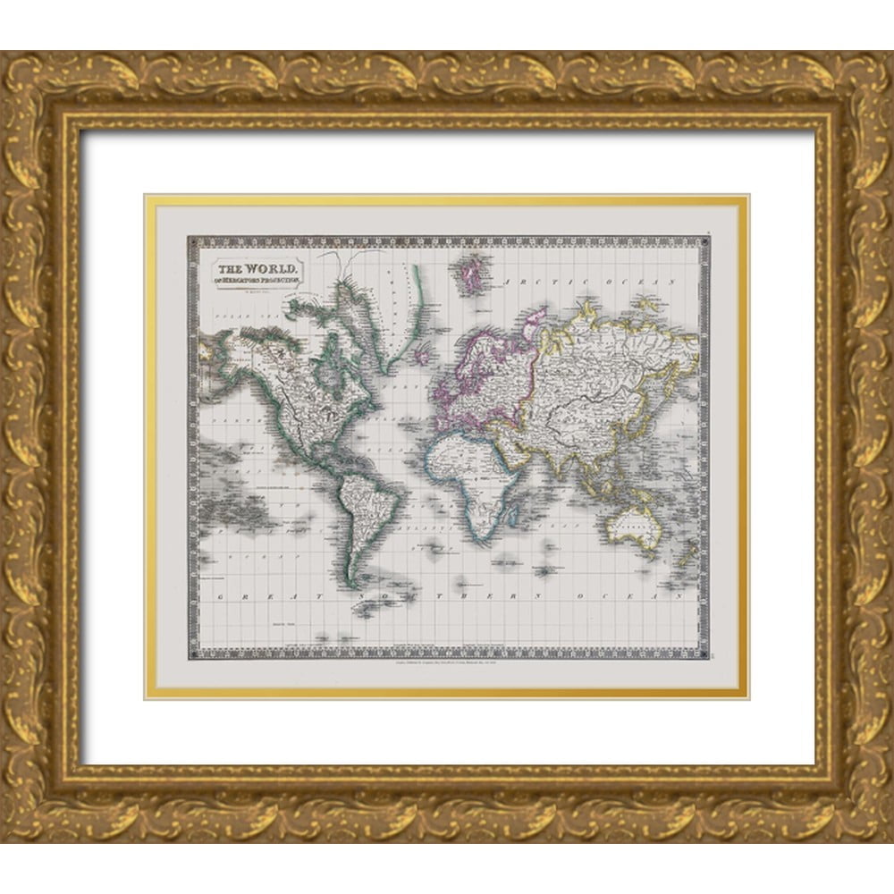 Longman 14x12 Gold Ornate Wood Framed with Double Matting Museum Art ...