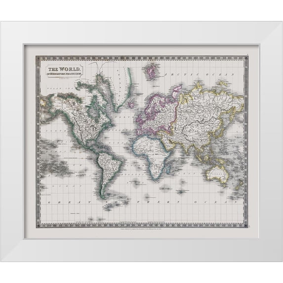 Longman 17x15 White Modern Wood Framed Museum Art Print Titled ...