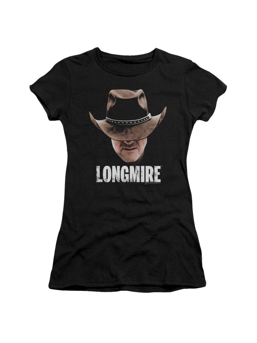 Longmire Action Crime Drama TV Series Cowboy Hat Logo Jrs Sheer T-Shirt ...