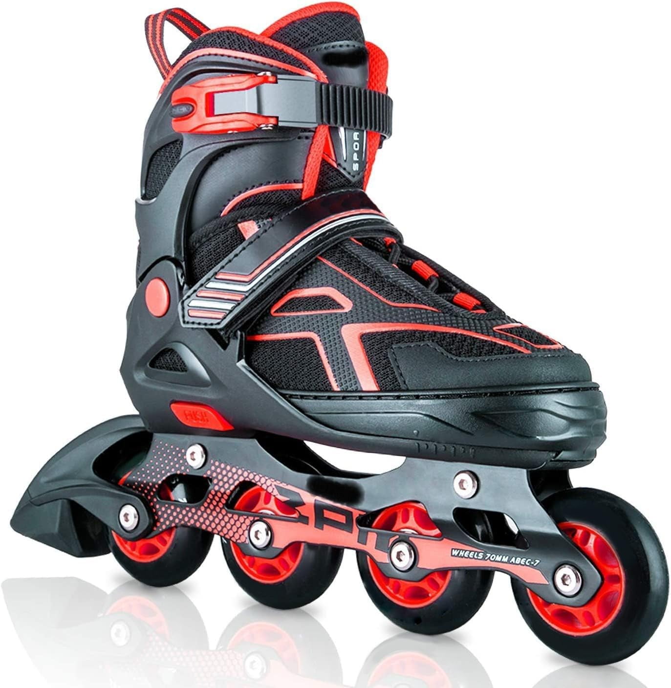 Longmire Inline Skates Size Adjustable All Pure Pu Strong Wheels ...