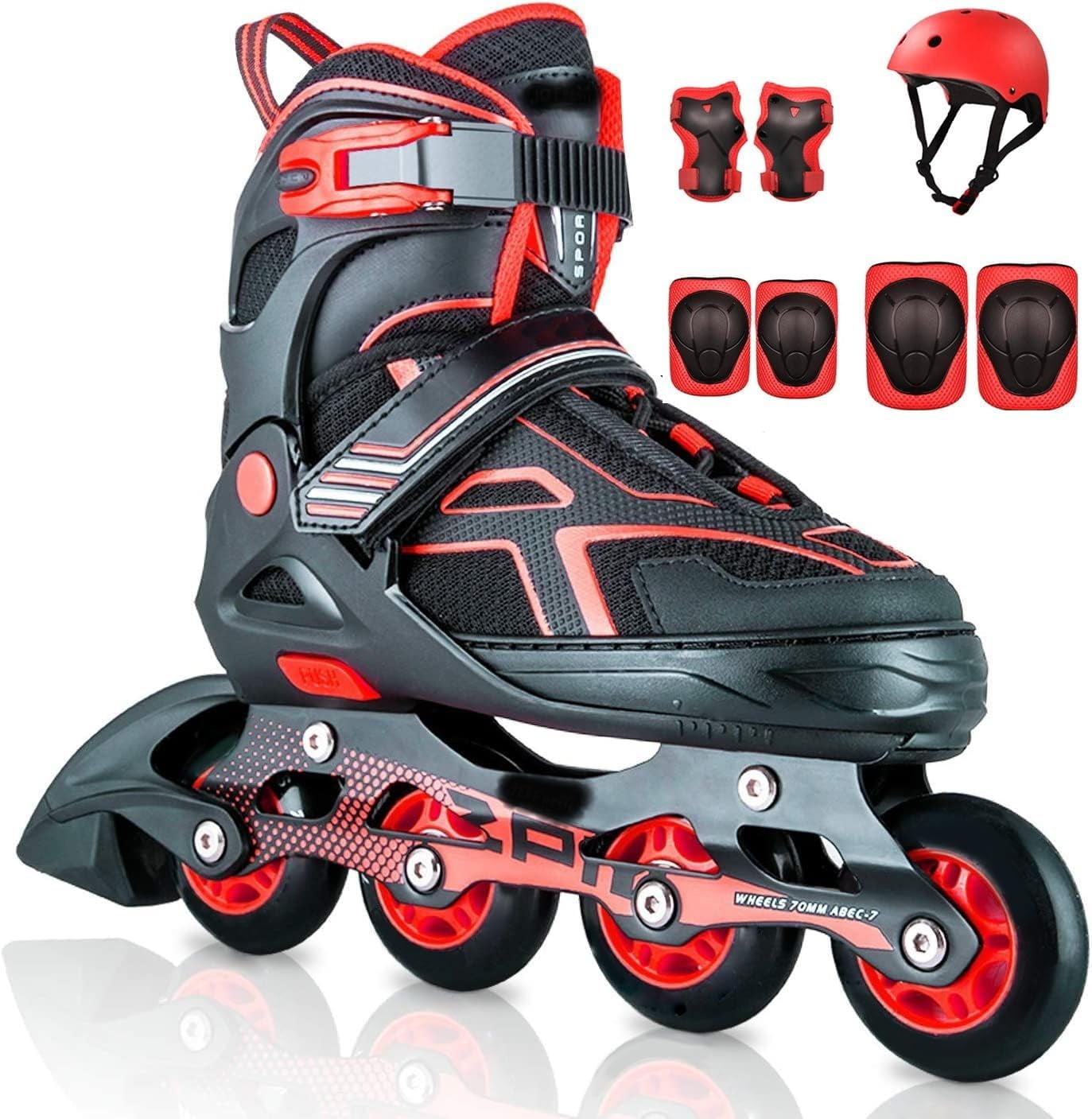 Longmire Inline Skates Size Adjustable All Pure Pu Strong Wheels ...