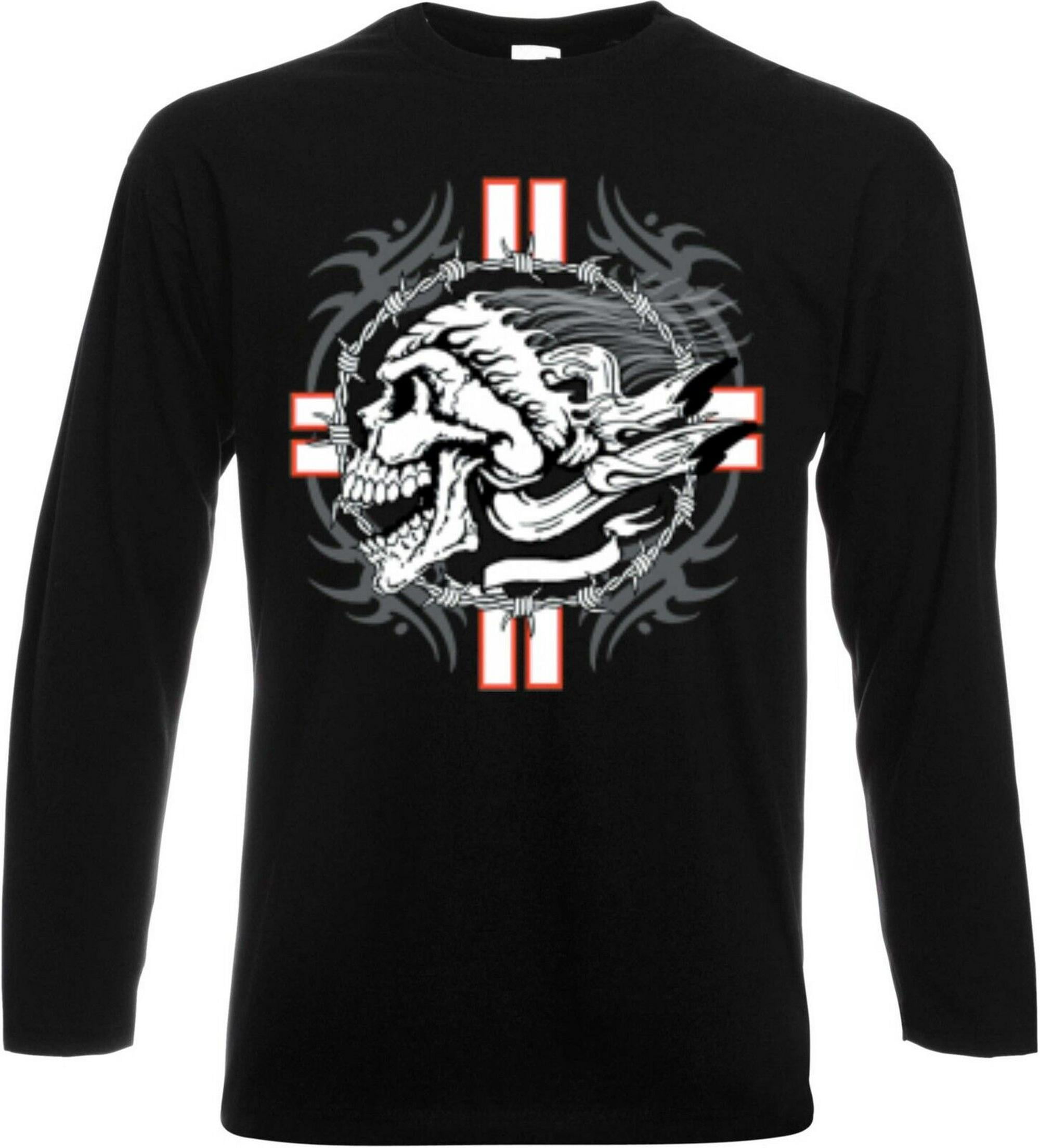 Longsleeve Long Sleeve Shirt Black Gothic Biker - Walmart.com