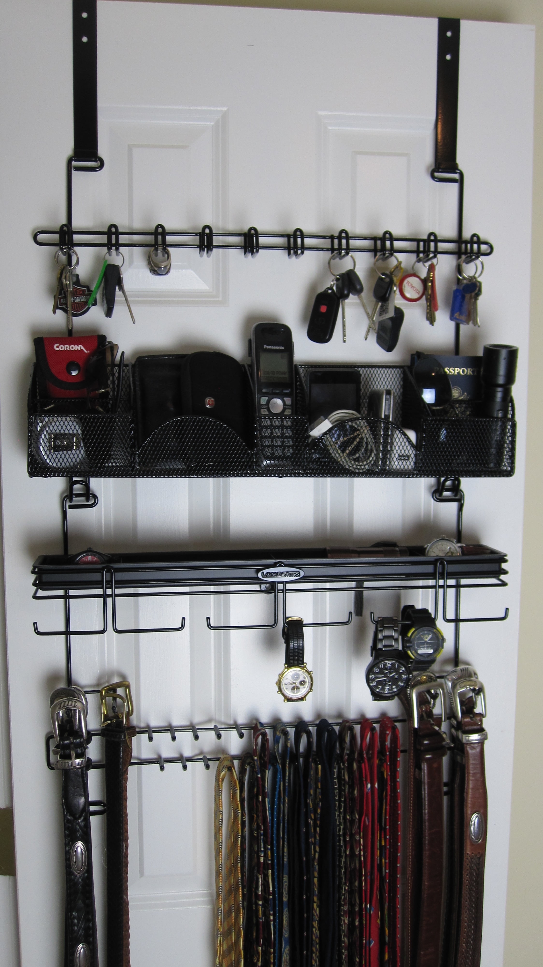 Longstem Organizers 9200 Over the Door/Wall Tie and Belt Storage Rack ...