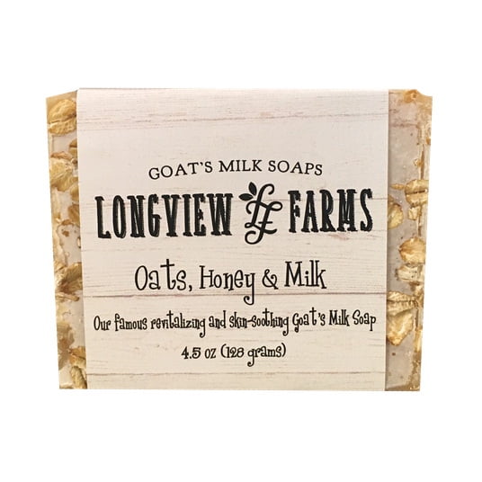 Longview Farms Goat Milk Bar Soap, Handcrafted, Oats, Honey and Milk ...