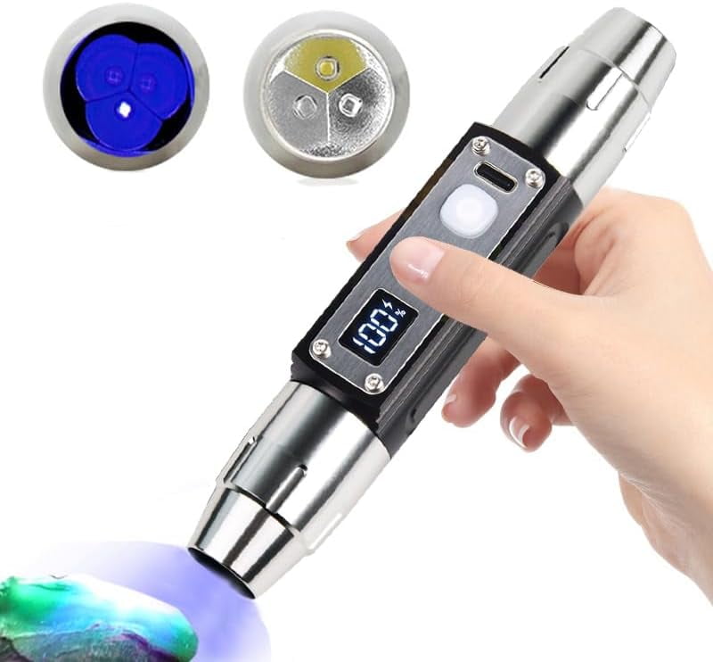 Longwave & Midwave & Shortwave UV Light Flashlight 254nm 310nm 365nm ...