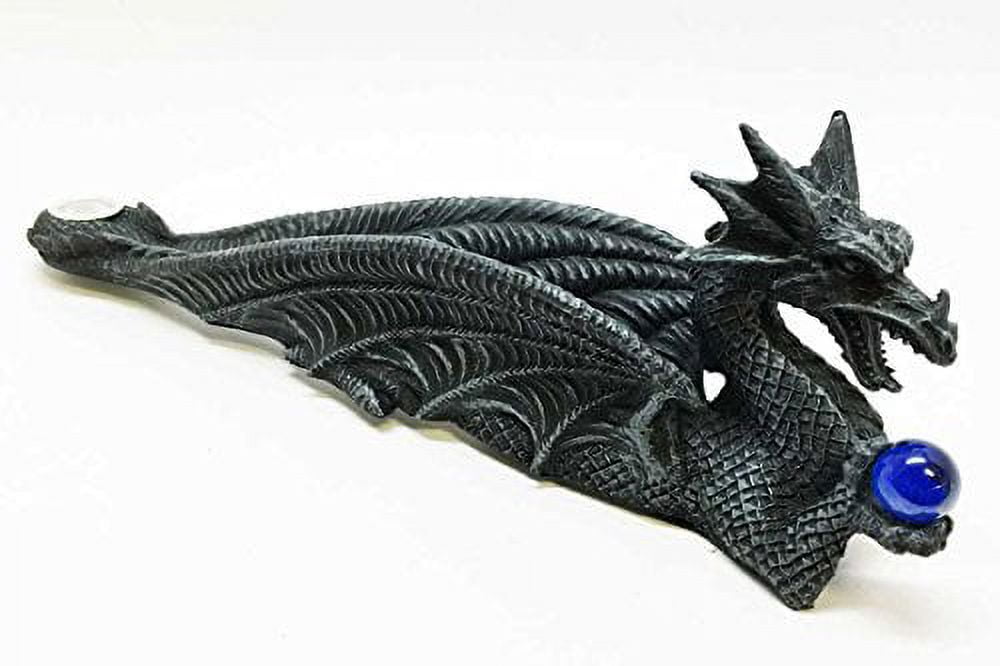 Longwei Dragon Holding Blue Orb Incense Burner Sculpture Figurine in ...