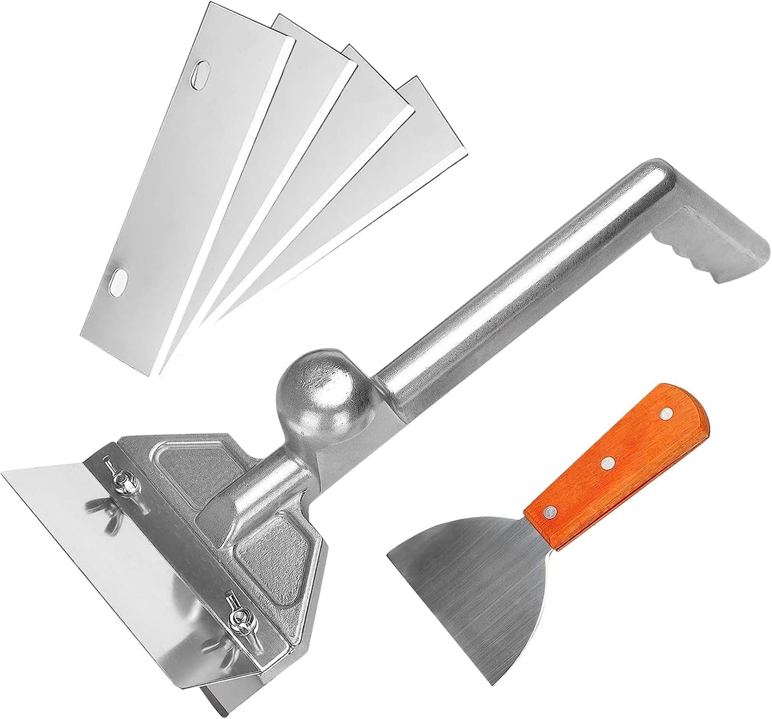 Longzhuo Griddle Scraper Heavy Duty Grill Scraper Set with 4 ...